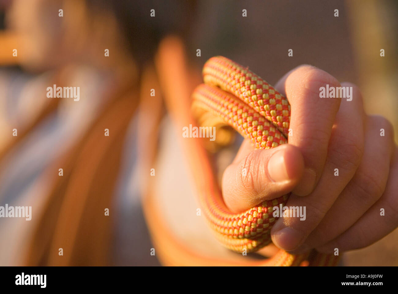 Coiled orange rope hi-res stock photography and images - Alamy
