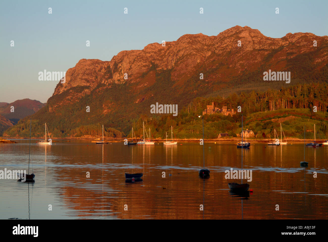 U K Scotland Wester Ross Plockton Loch Carron Duncraig Castle and ...
