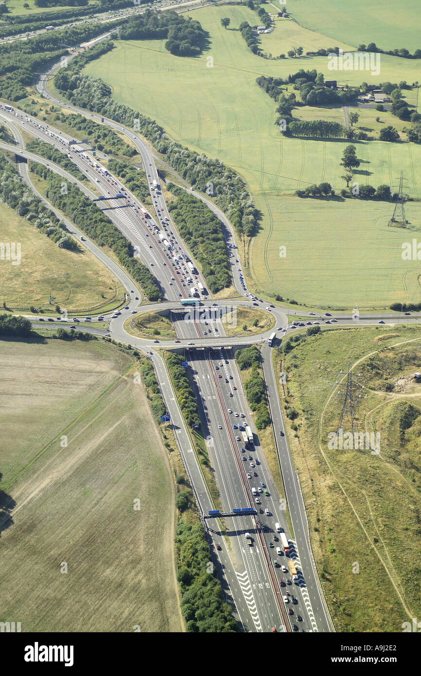 Motorway junction aerial hi-res stock photography and images - Alamy