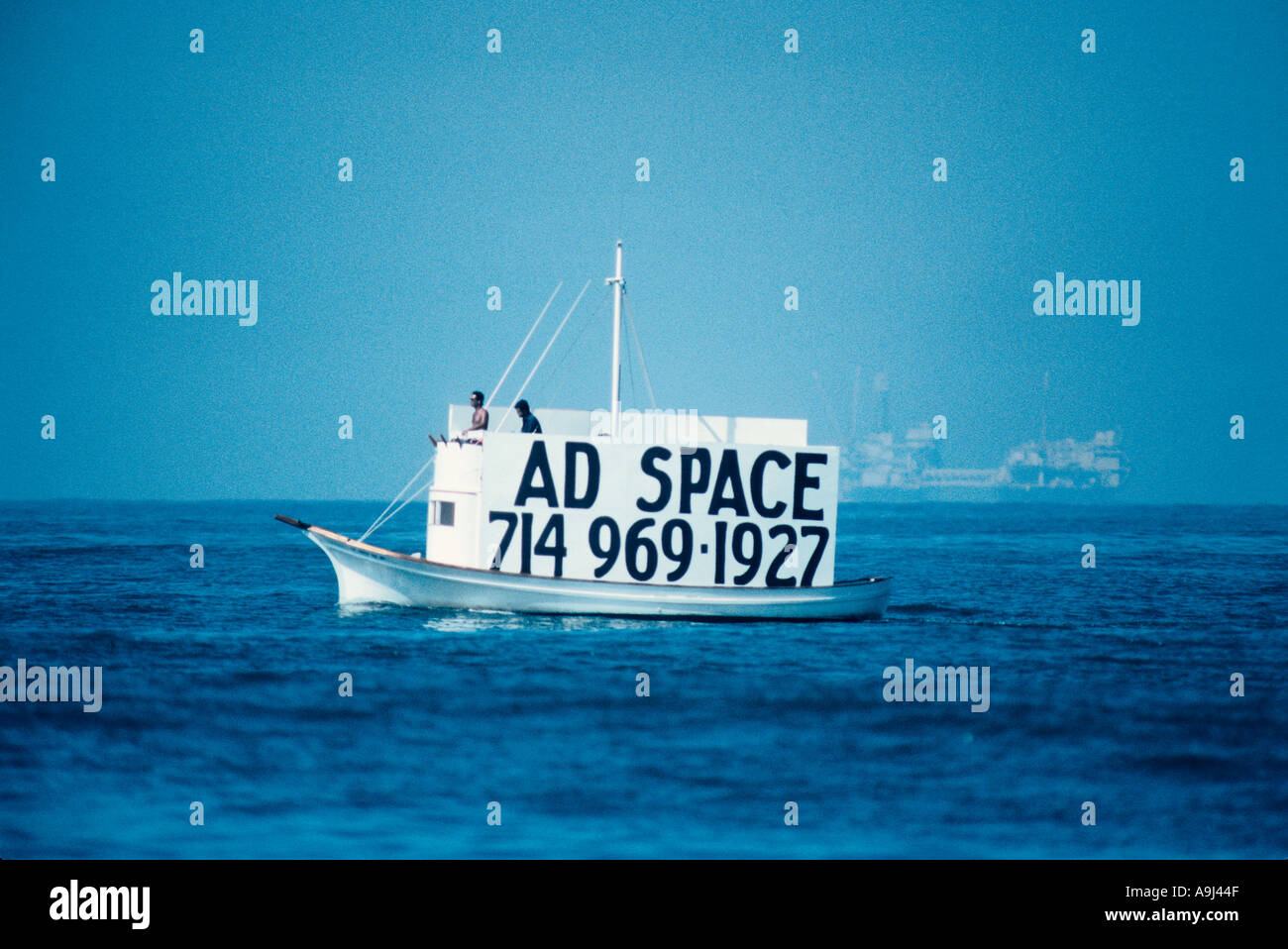 motor boat sign about advertising space Stock Photo - Alamy