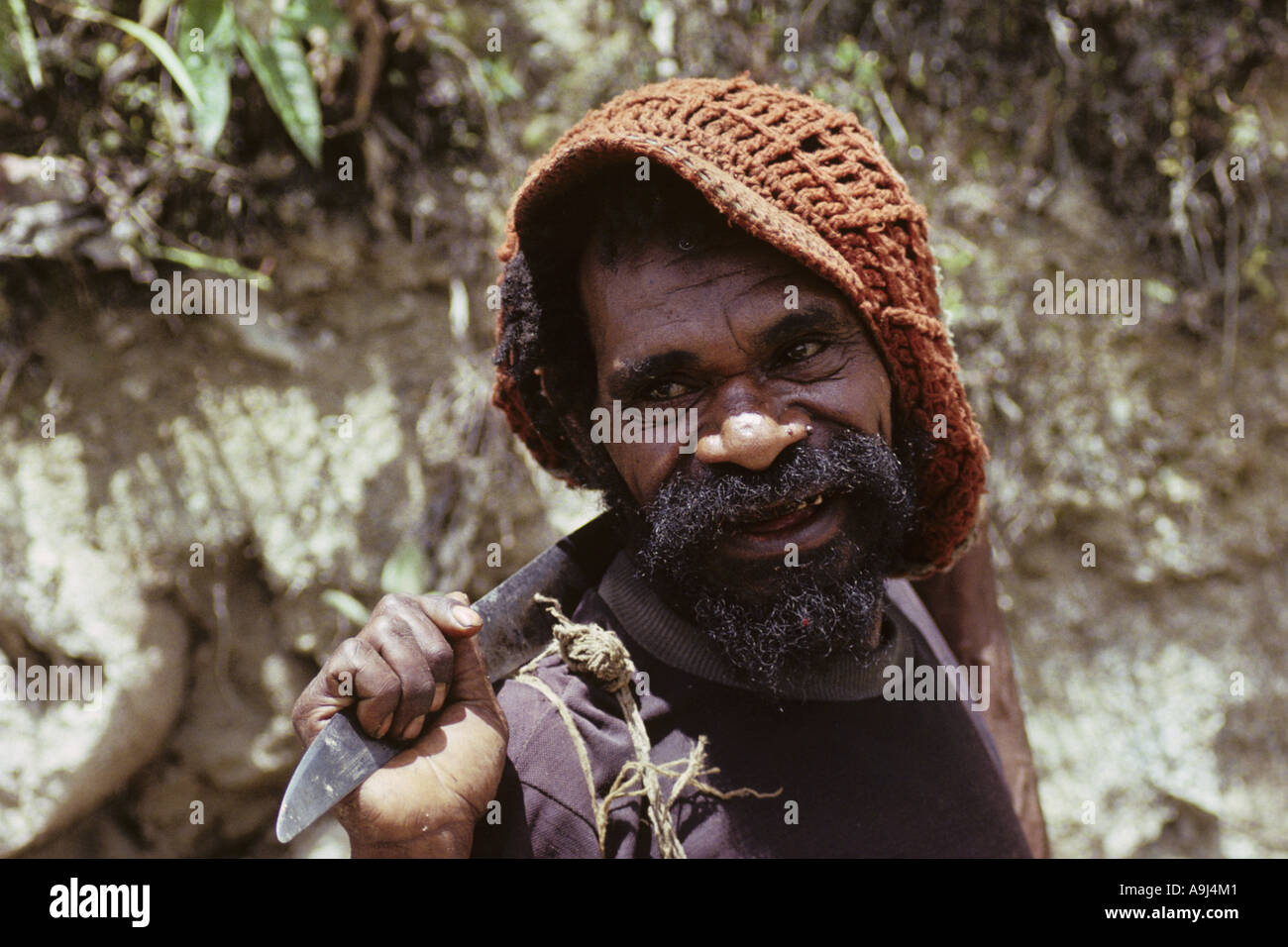 portrait of a man, Papua New Guinea Stock Photo - Alamy