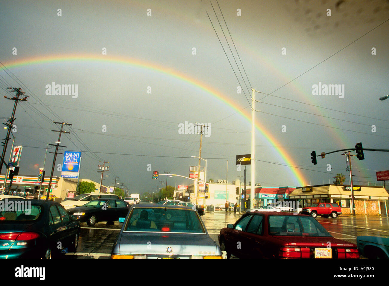 Rainbow windshield hi-res stock photography and images - Alamy