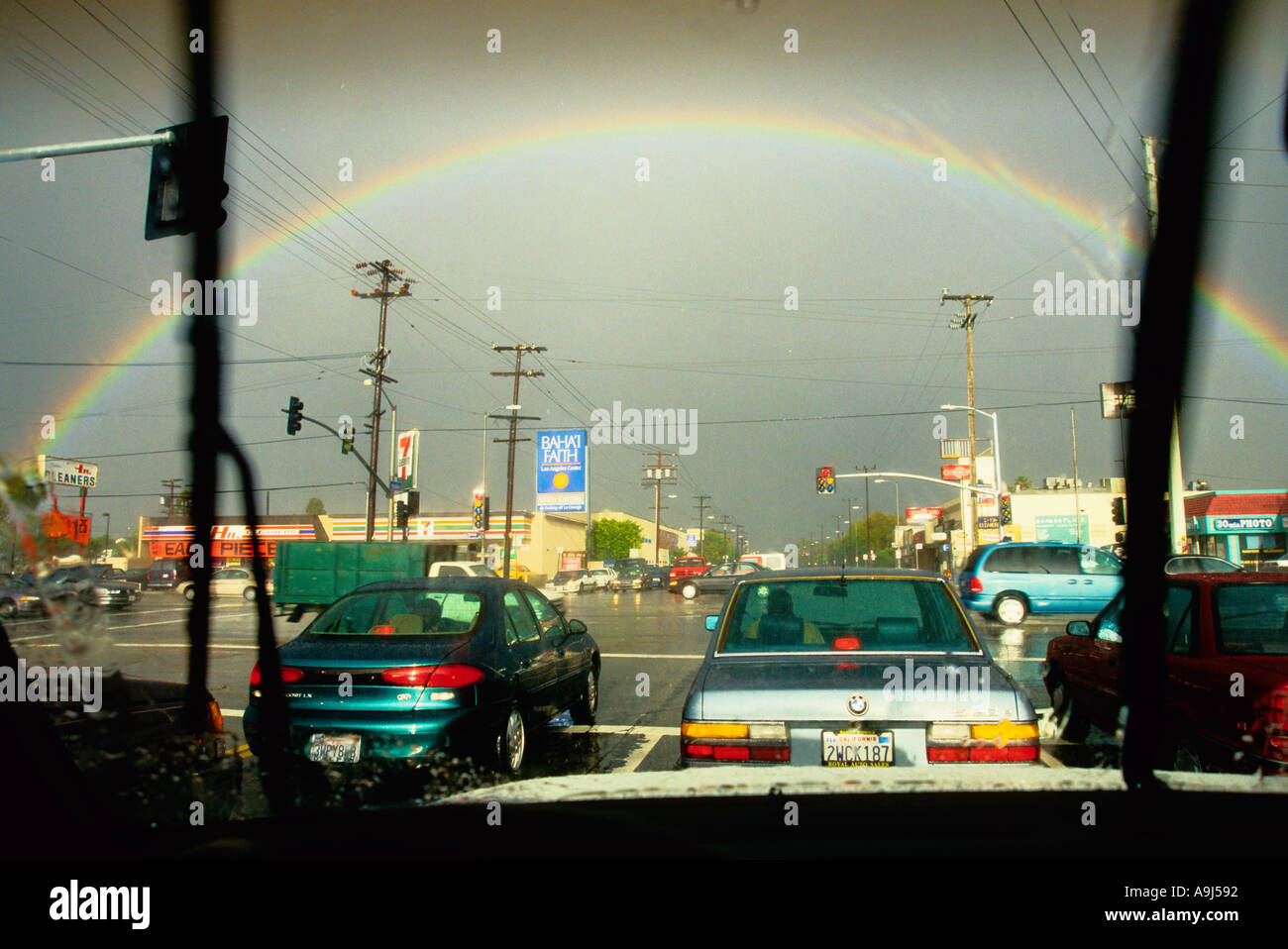 Rainbow windshield hi-res stock photography and images - Alamy
