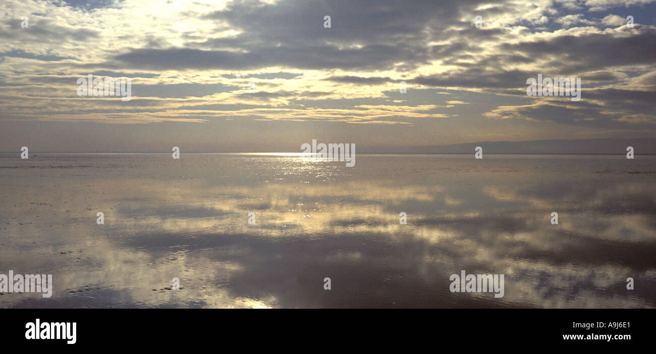british english england river dee wirral water reflection Stock Photo ...