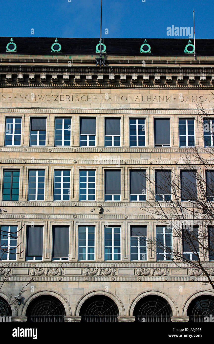 Switzerland Zurich National bank building Stock Photo - Alamy