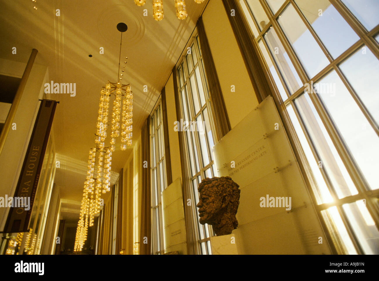 interior JFK performing arts center Washington DC John F Kennedy bust ...