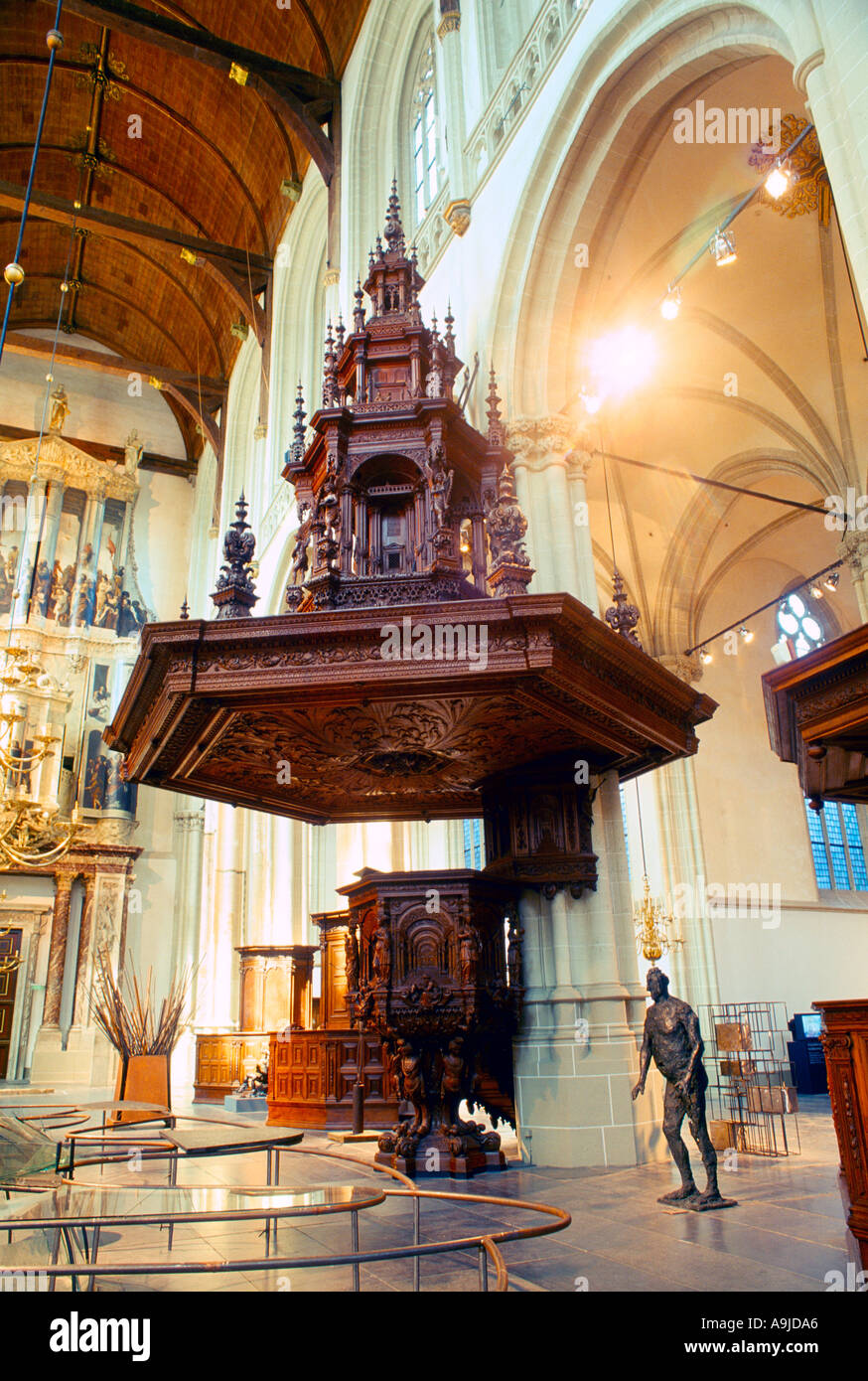Amsterdam Holland Nieuwe Kerk New Church Pulpit and Sounding Board ...