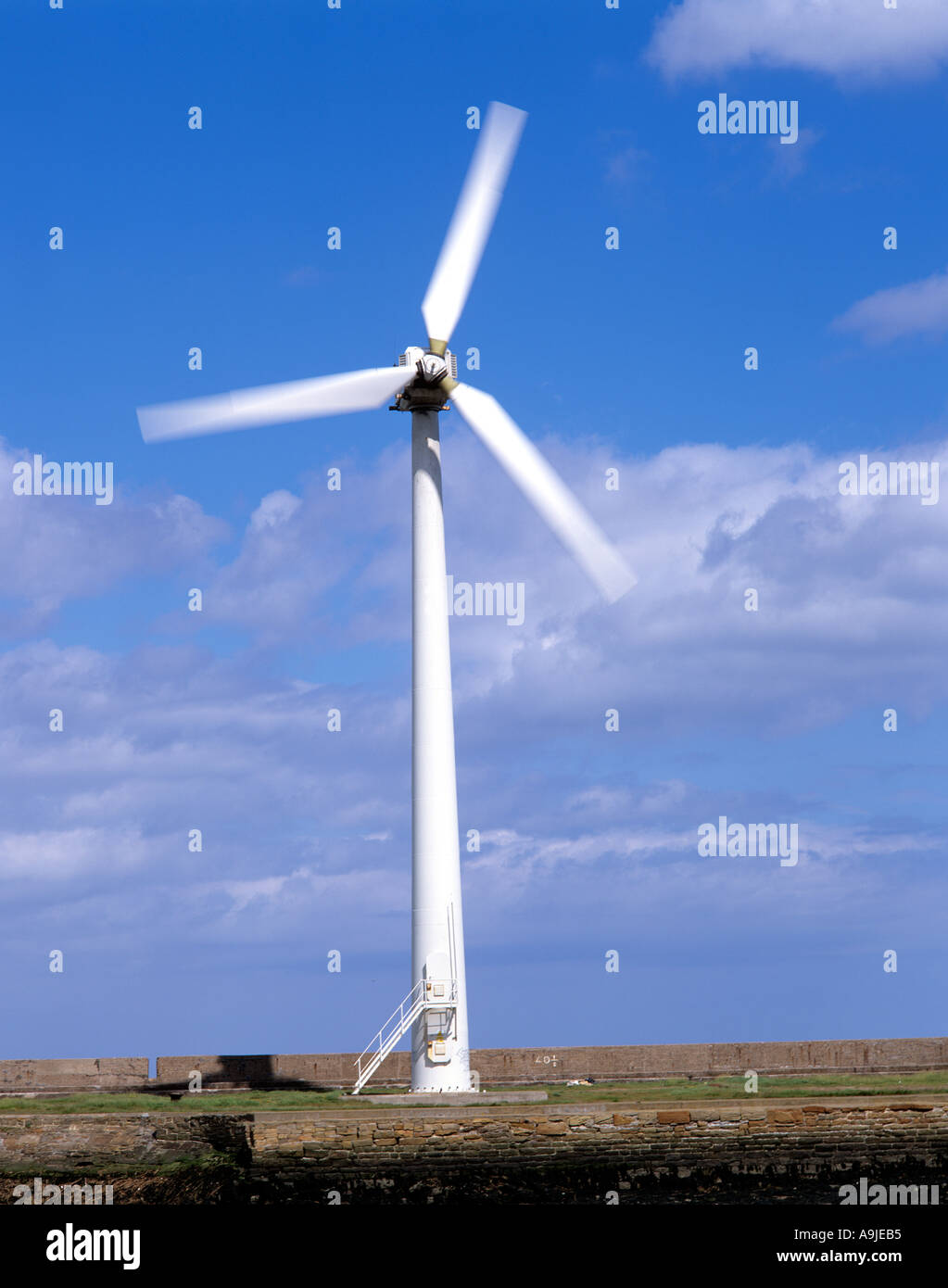 Wind Turbine Northumberland England Stock Photo - Alamy
