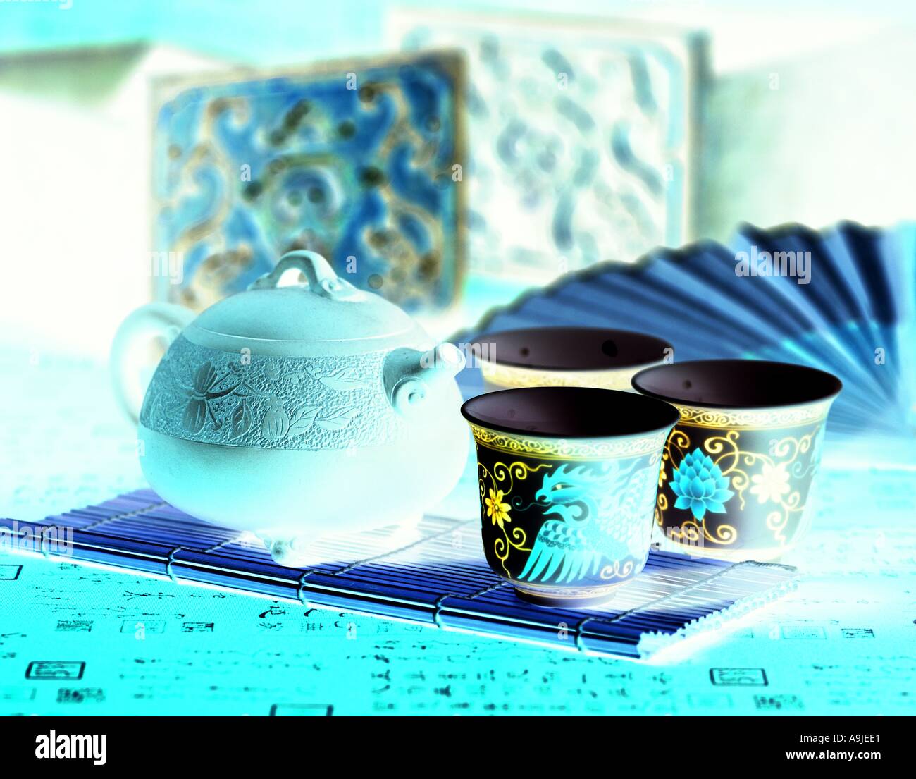 Printed tea cups hi-res stock photography and images - Alamy