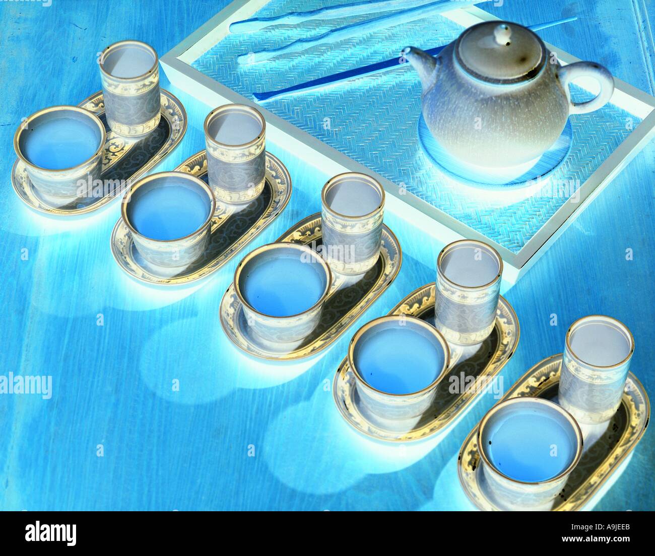 Printed tea cups hi-res stock photography and images - Alamy