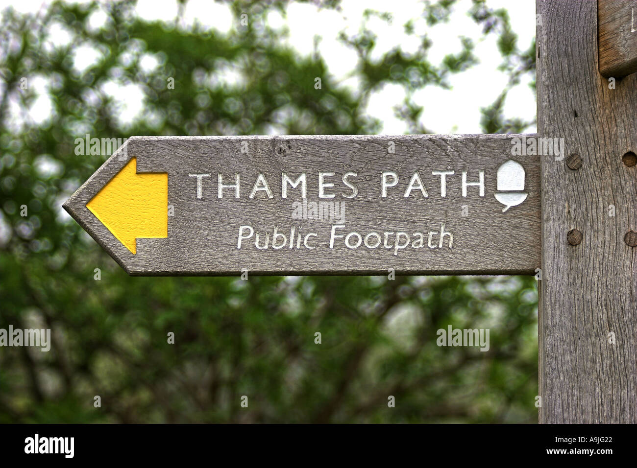 Thames Path Sign Stock Photo - Alamy