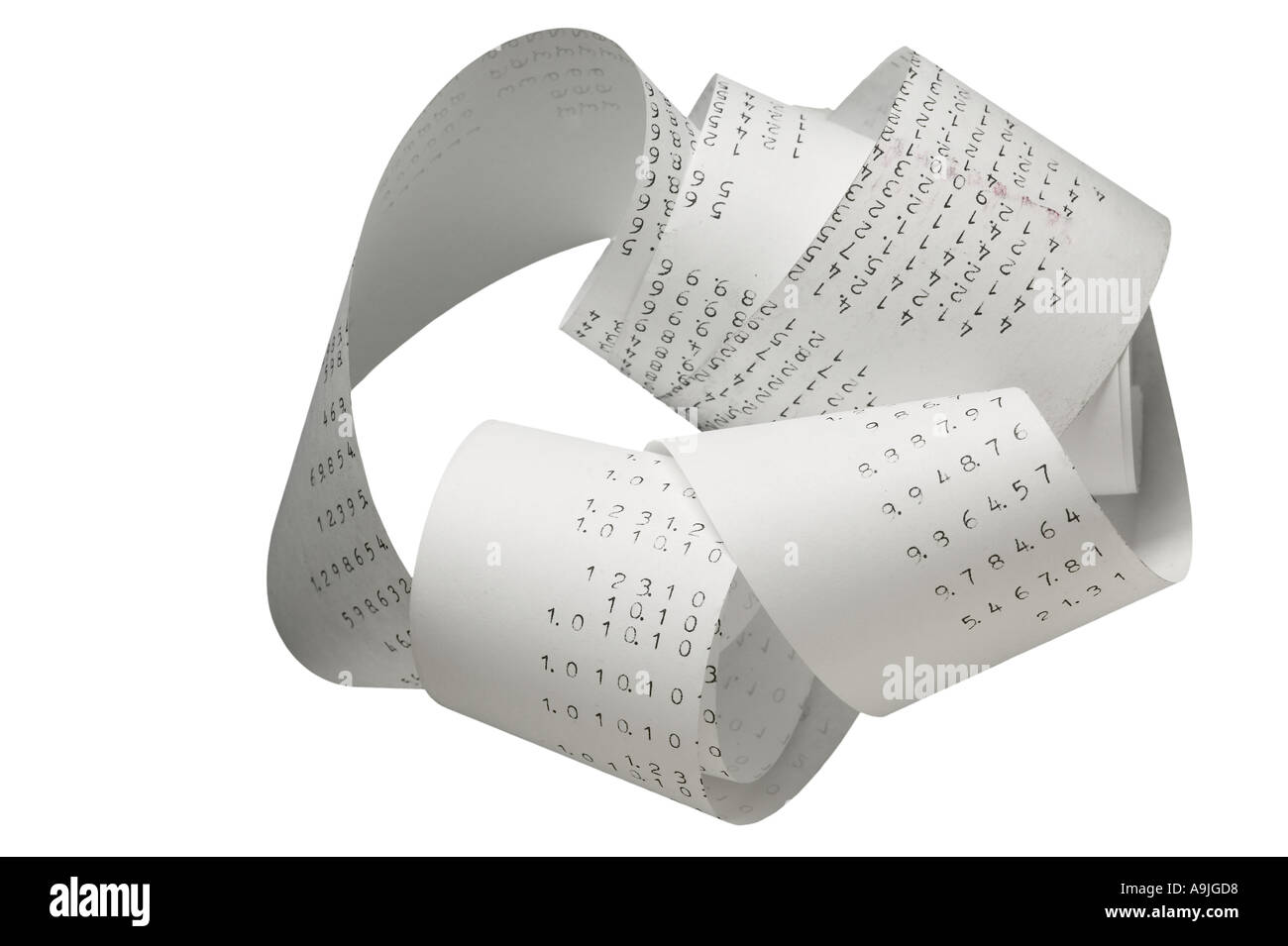 paper band from a calculator Stock Photo - Alamy