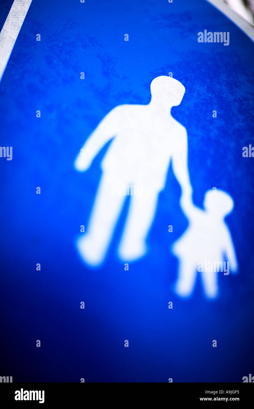 swedish road sign pedestrian path Stock Photo - Alamy