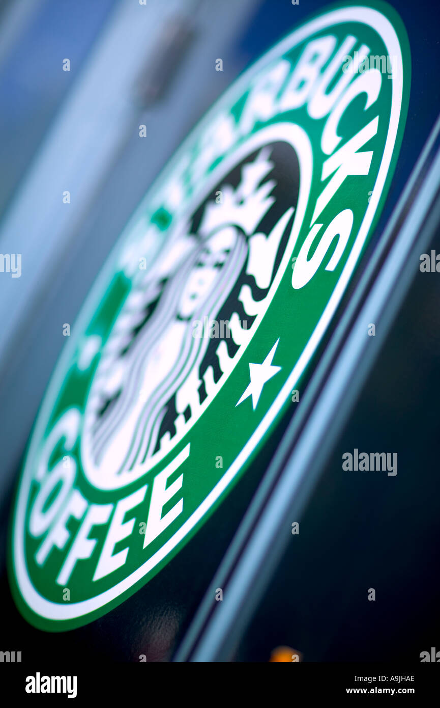 green starbucks sign Stock Photo - Alamy