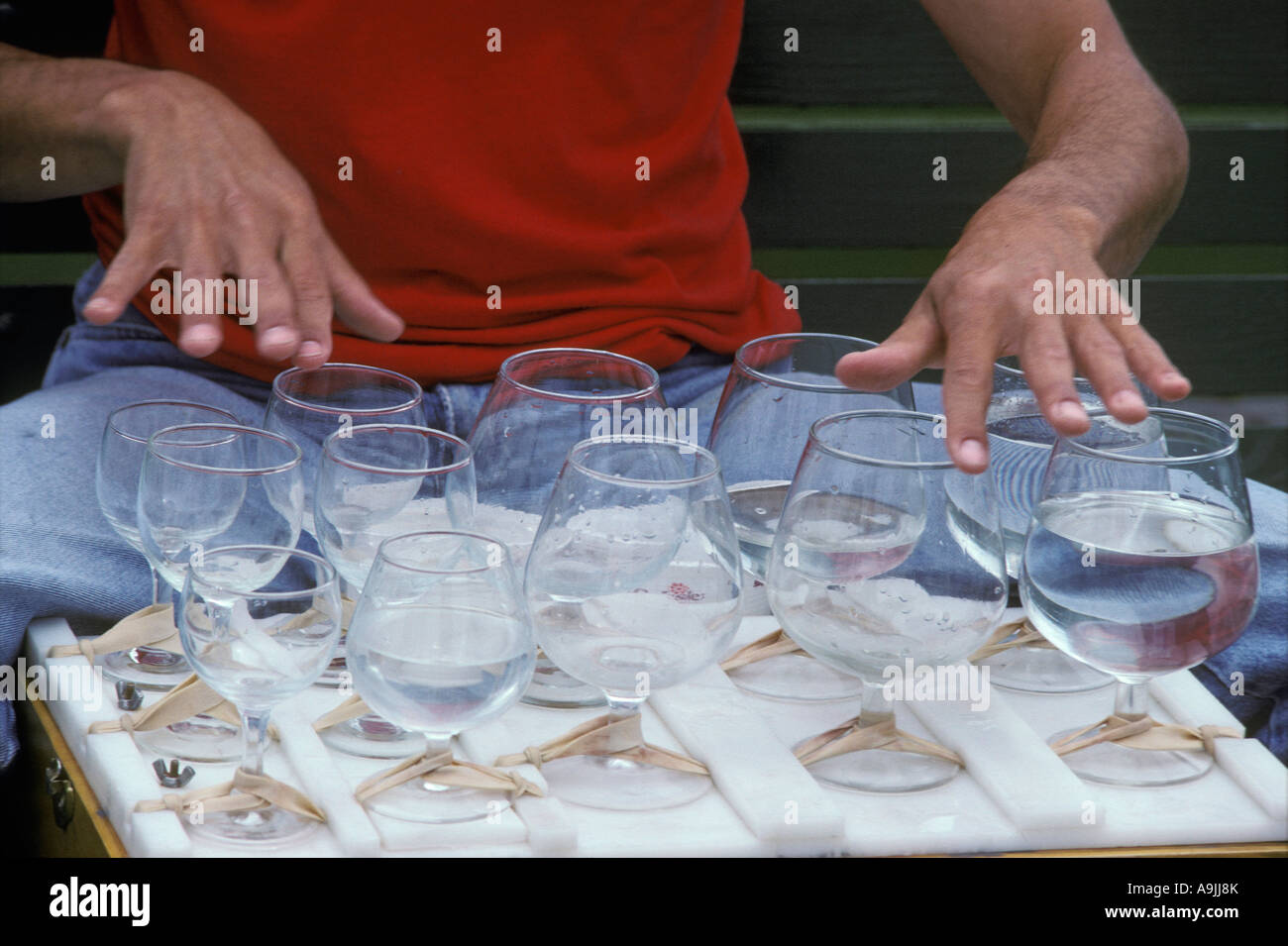 Canada Canadian North America water goblets street musician musical ...