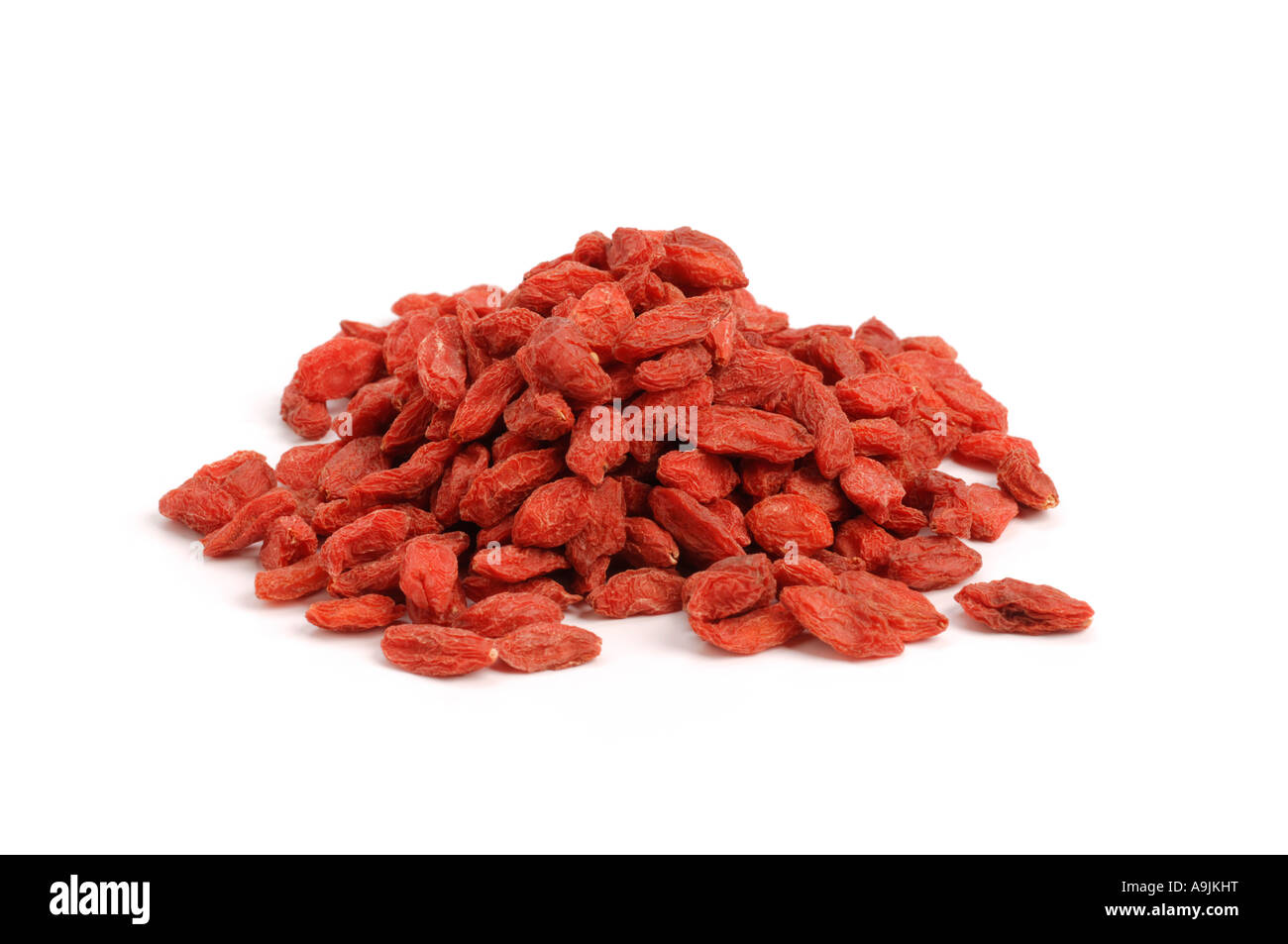 Dry red goji berries Cut Out Stock Images & Pictures - Alamy