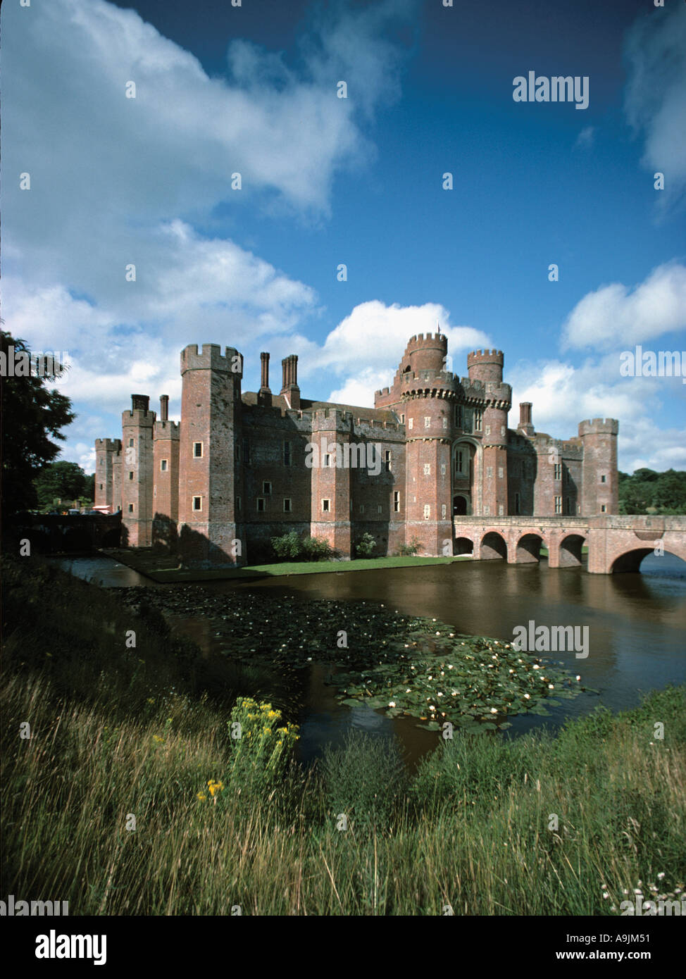 Brick built mid 15th century fortified Manor House with large moat near ...