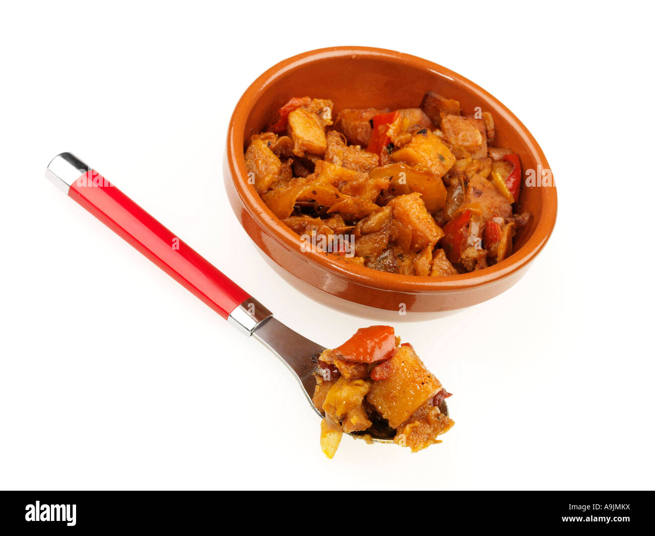 Freshly Cooked Spanish Style Mediterranean Potatas Camperas Tapas Food ...