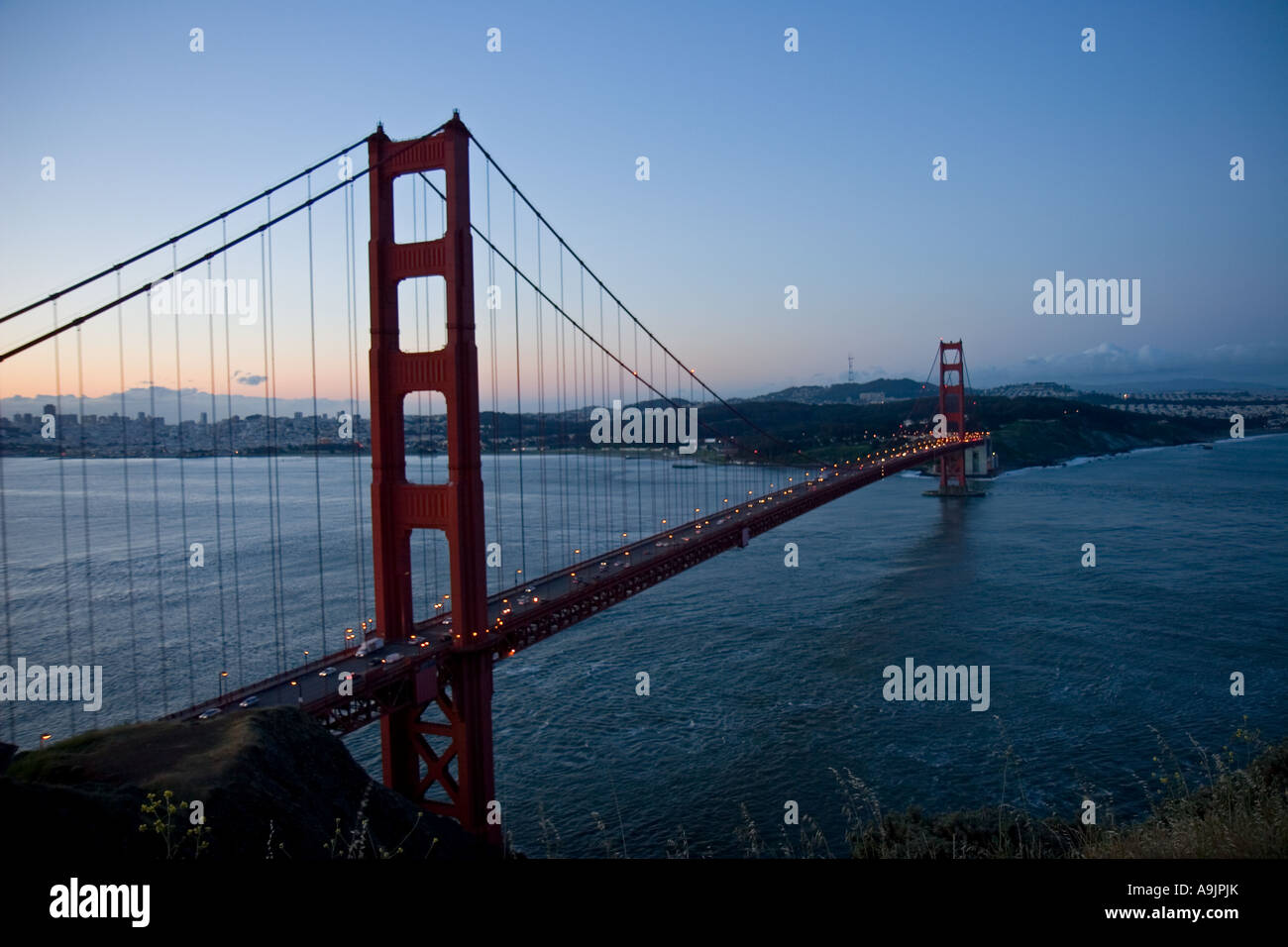 Dawn at Golden Gate Bridge Stock Photo - Alamy