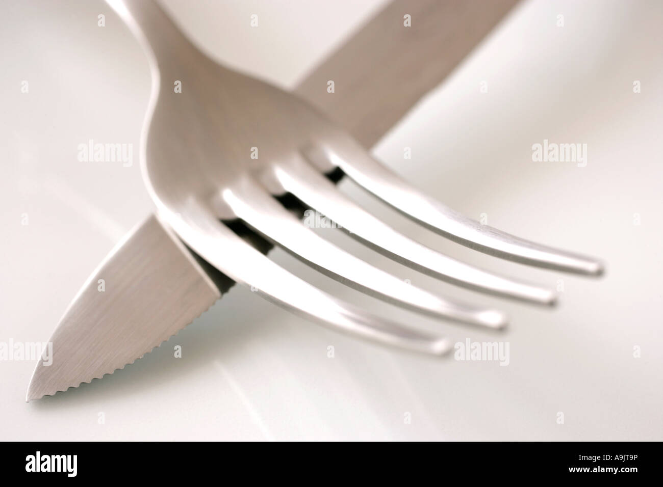 Knife and fork Stock Photo - Alamy