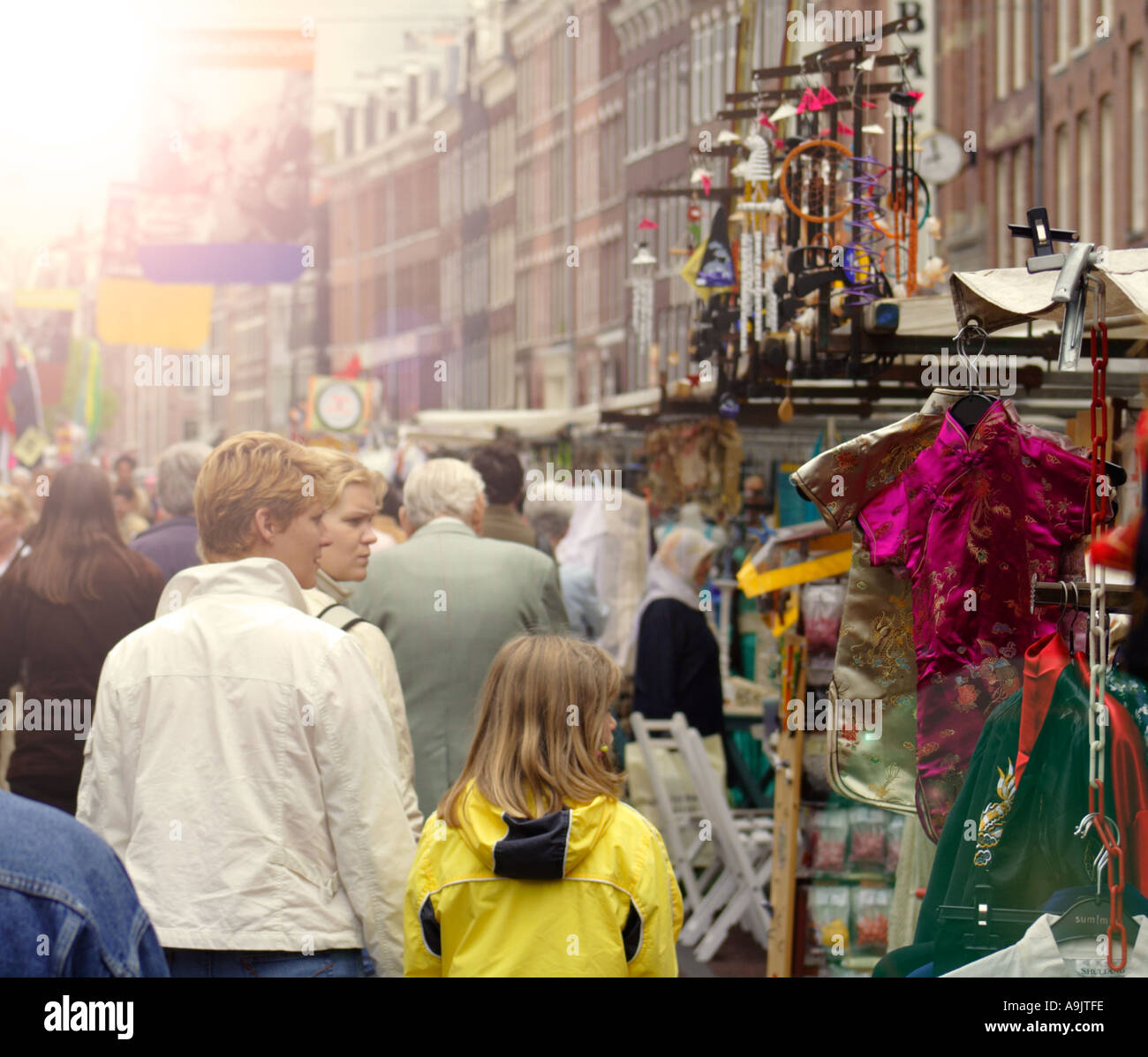 The popular Albert Cuyp Market with a wide variety of food clothes bike ...