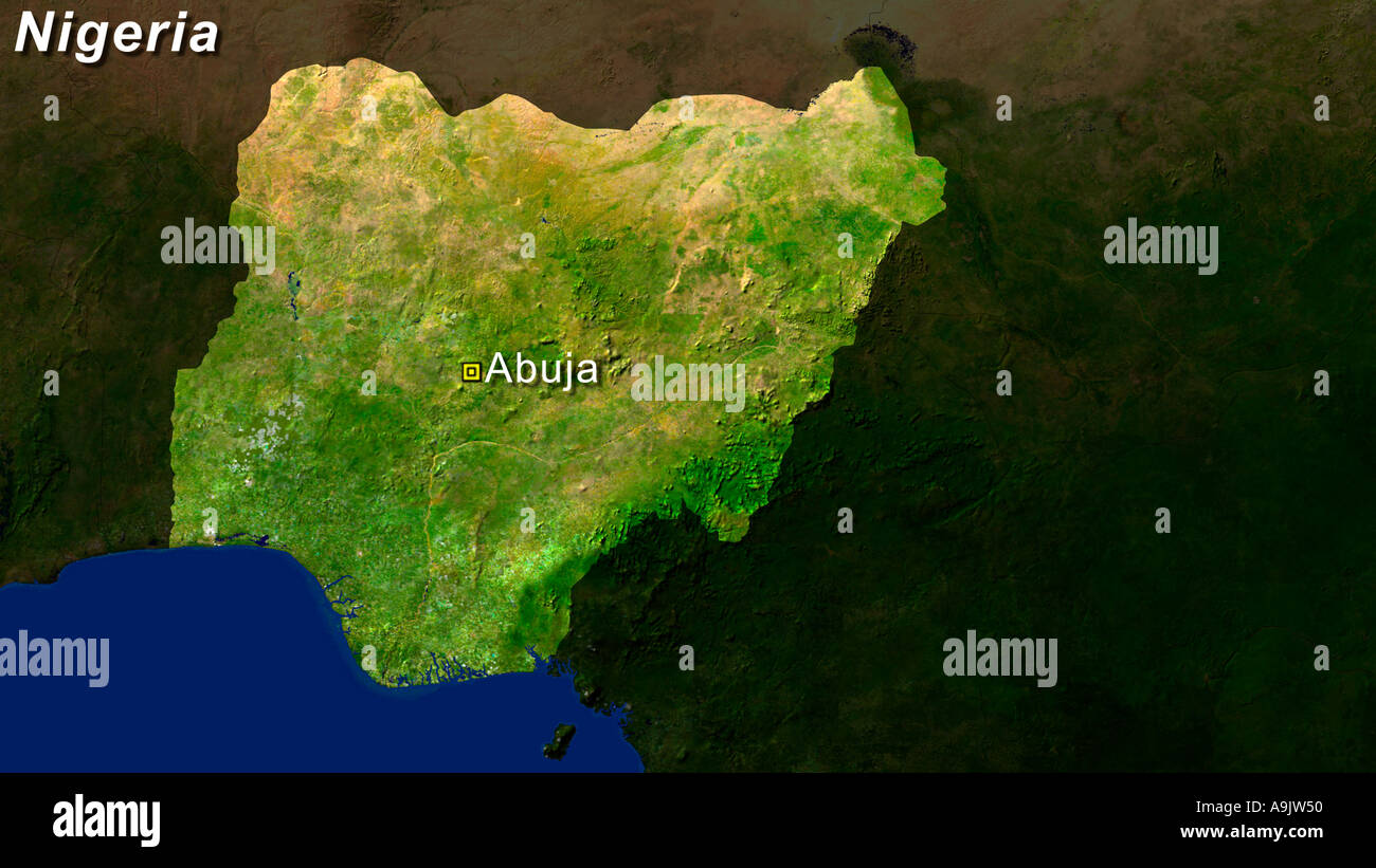 Nigeria map hi-res stock photography and images - Alamy