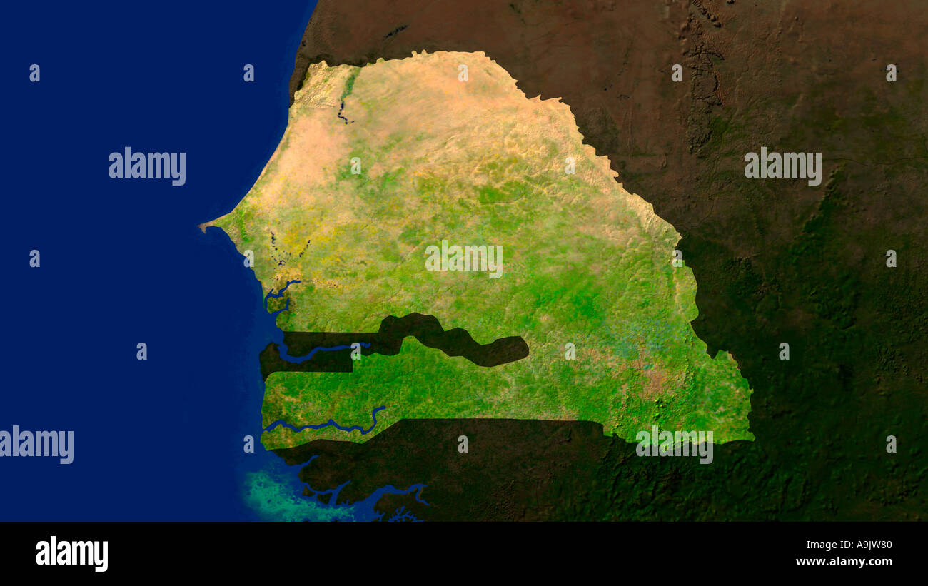 Maps of senegal hi-res stock photography and images - Alamy