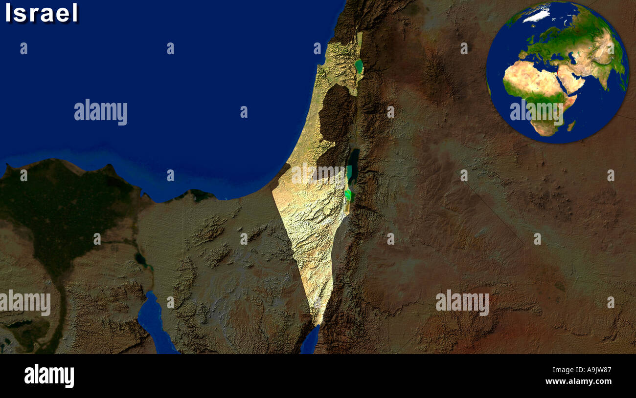 Map satellite geography israel hi-res stock photography and images - Alamy