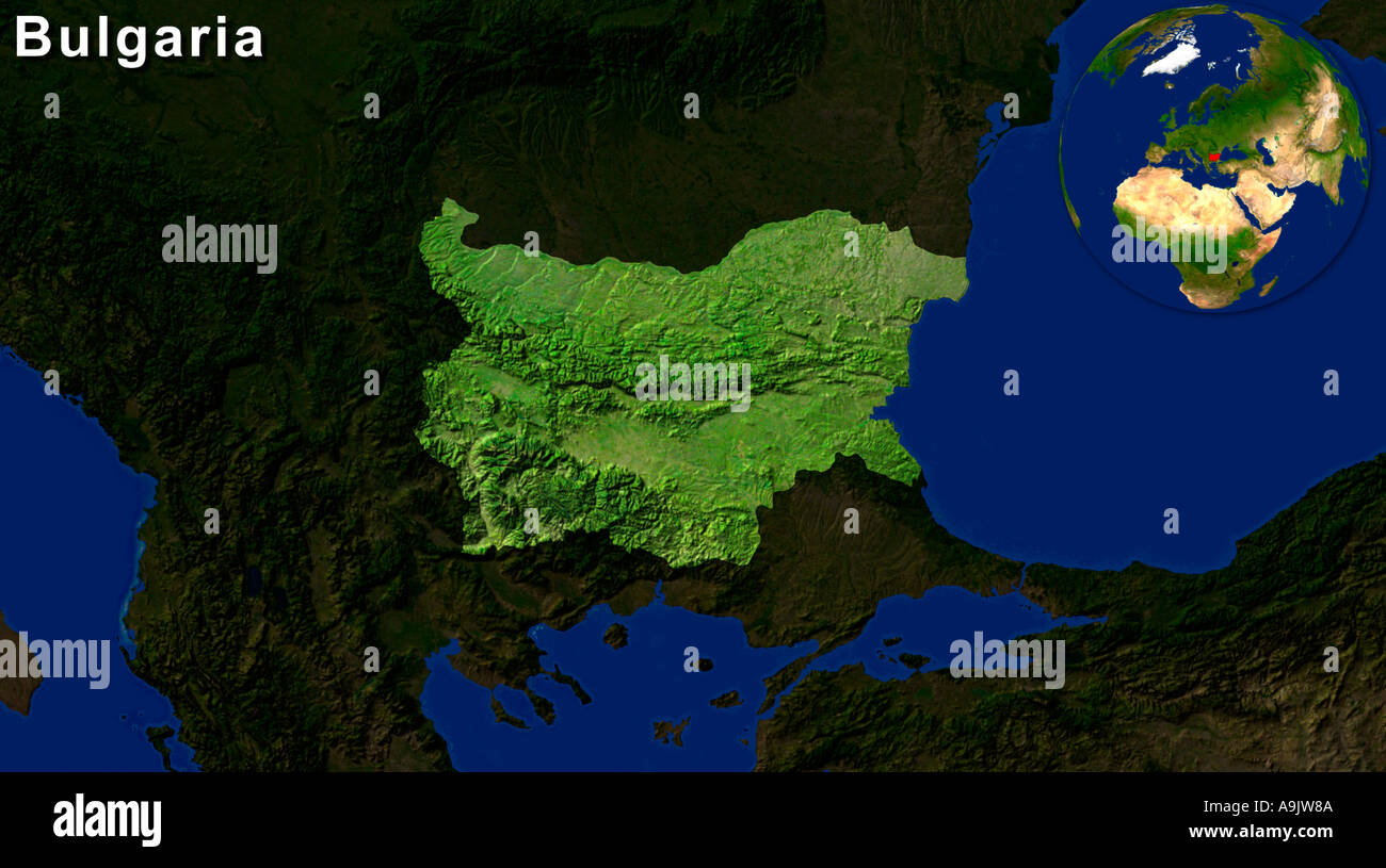 Bulgaria map satellite geography hi-res stock photography and images ...