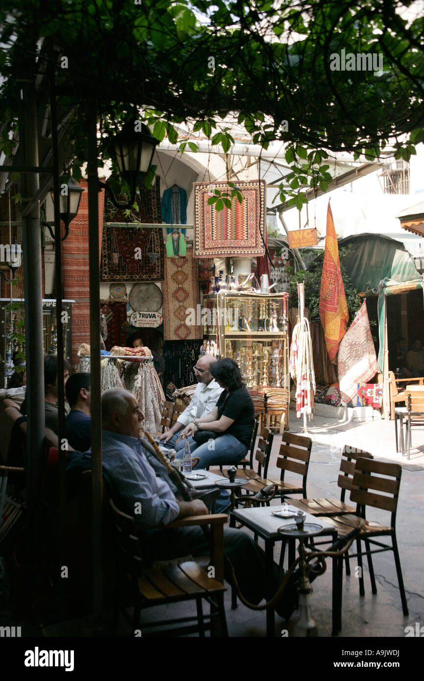 Smoking a nargile pipe at the converted Corlulu Ali Pasa Medrese ...
