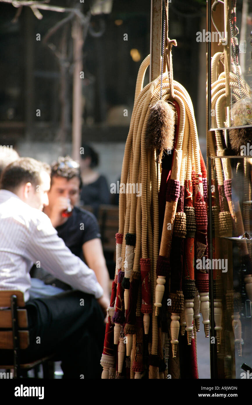 Drinking tea at a cafe at the converted Corlulu Ali Pasa Medrese ...