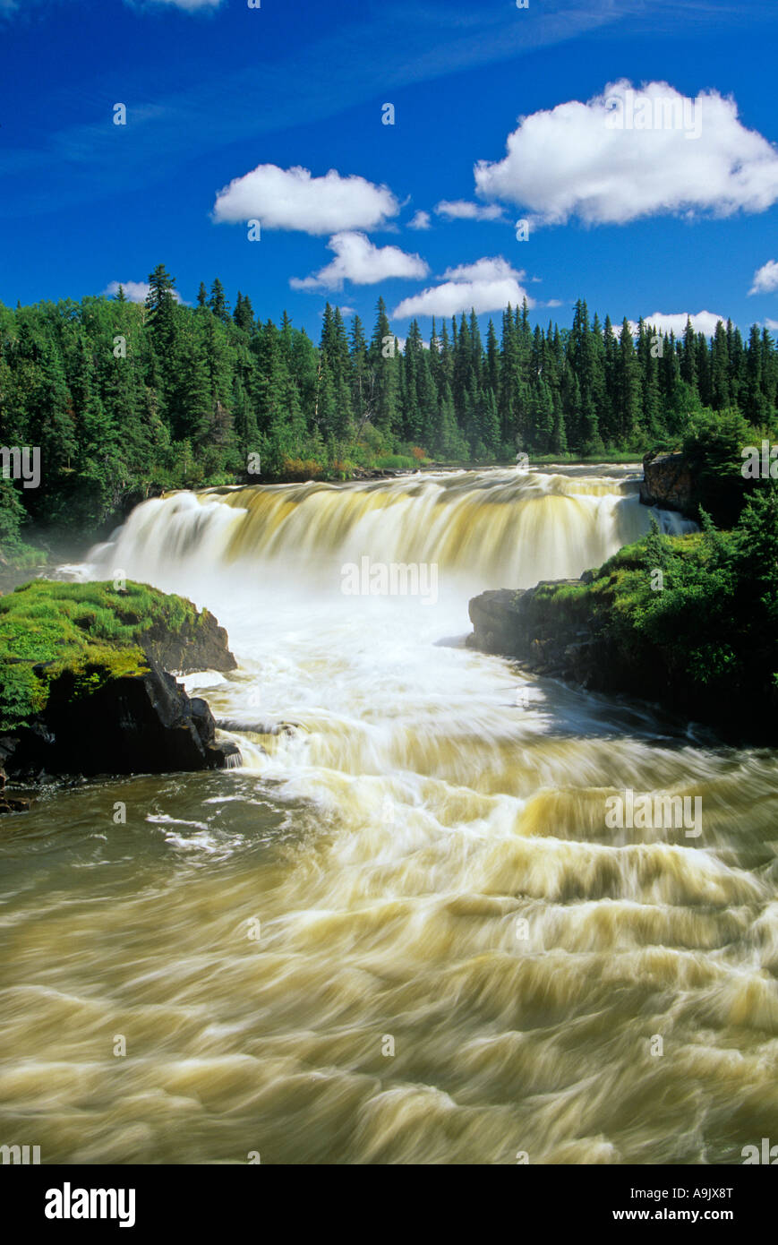 Pisew Falls, Pisew Falls Provincial Park, Manitoba, Canada Stock Photo ...