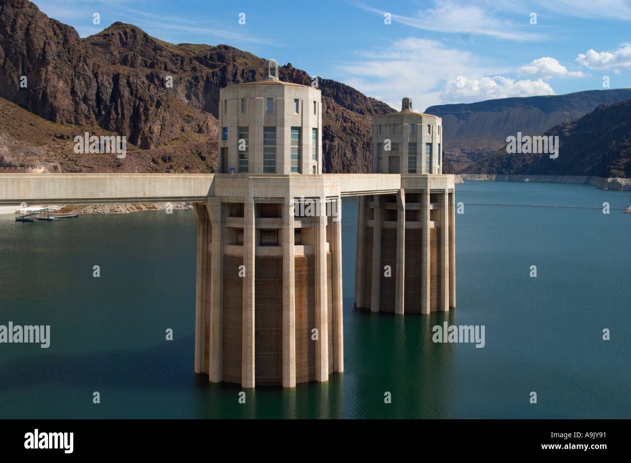 Hoover Dam Water Intake Towers USA Stock Photo - Alamy