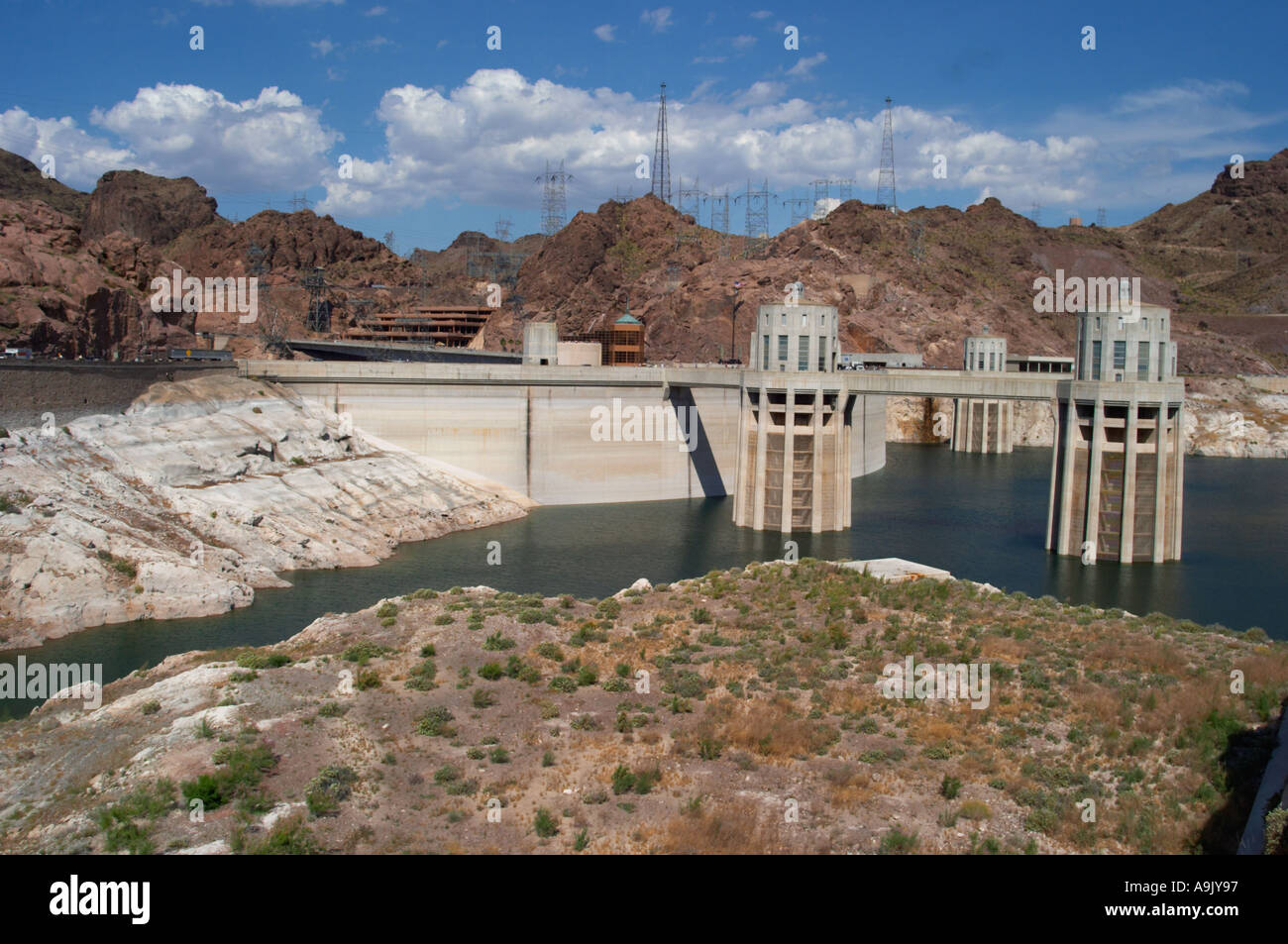 Hoover Dam Water Intake Towers USA Stock Photo - Alamy
