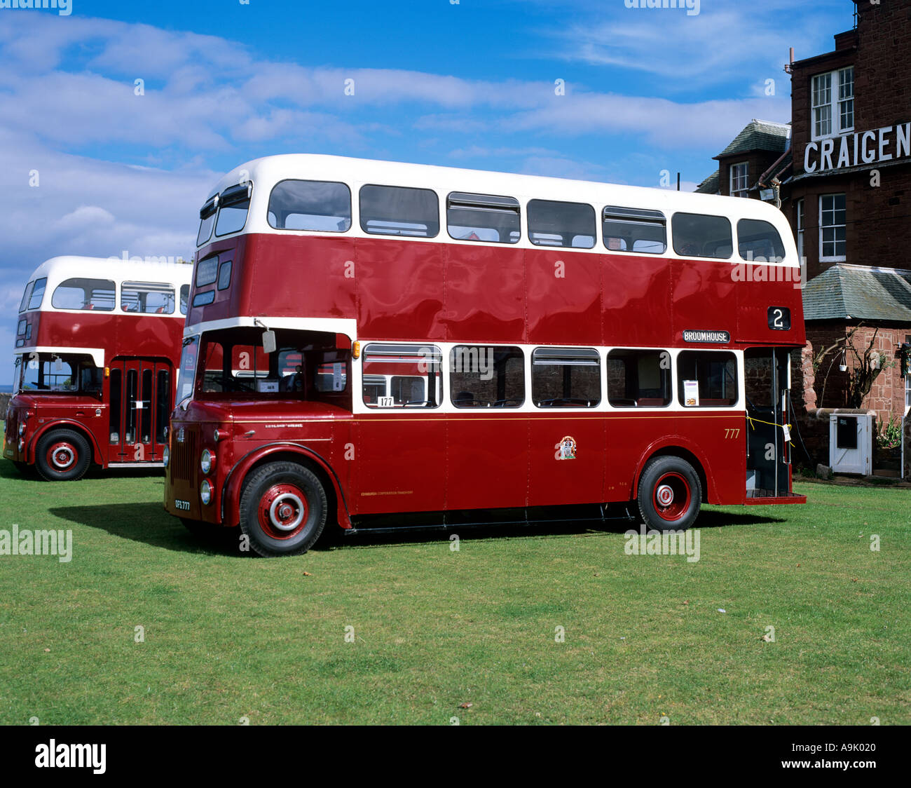 Preserved Double Decker Bus Dunbar East Lothian Scotland Stock Photo ...