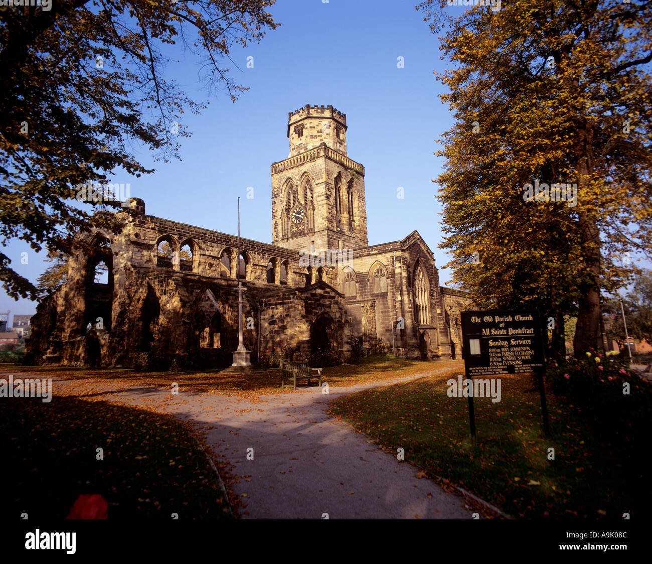 All Saints Parish Church Pontefract Yorkshire England Stock Photo - Alamy