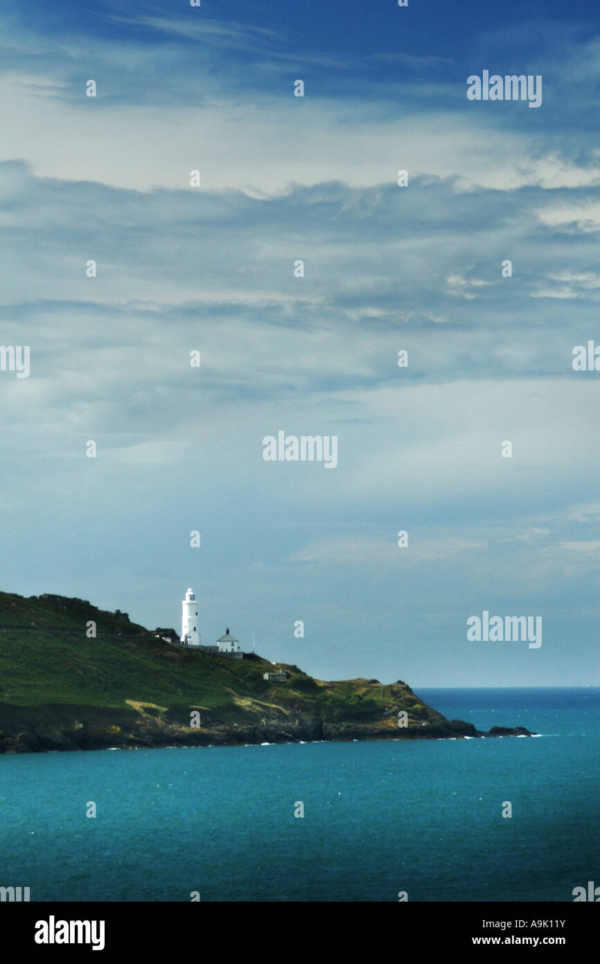 lighthouse Start Point Devon England Stock Photo - Alamy