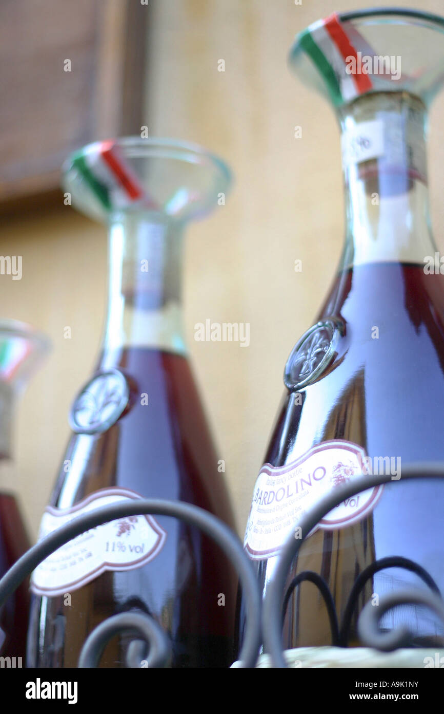 close up of Italian wine bottles Stock Photo - Alamy