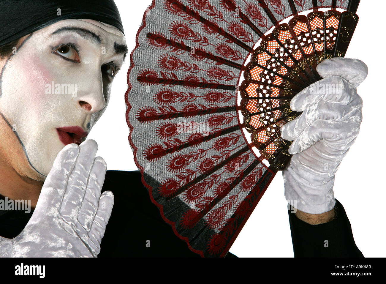 actor mime comedian fan Stock Photo - Alamy