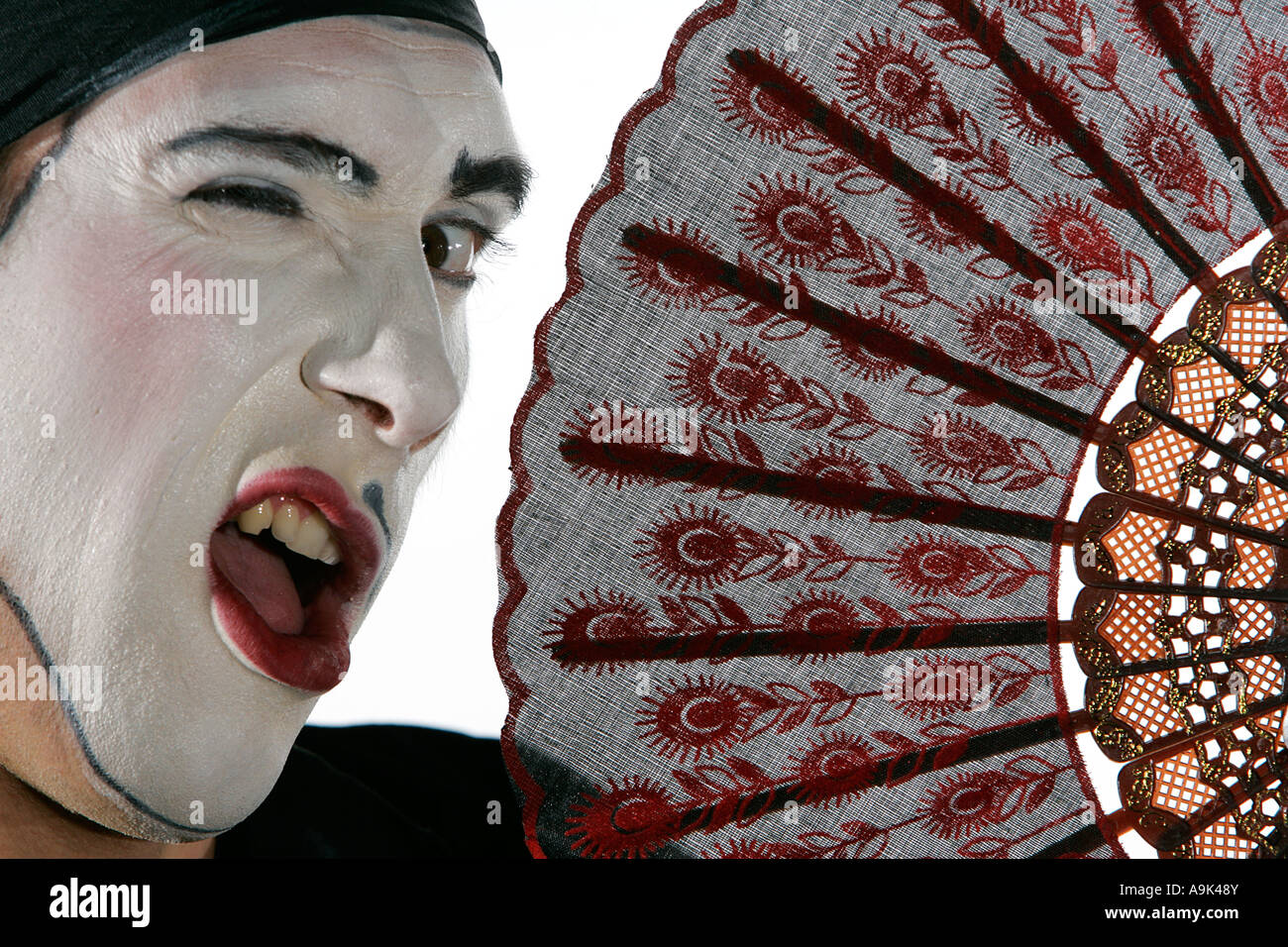 actor mime comedian fan Stock Photo - Alamy