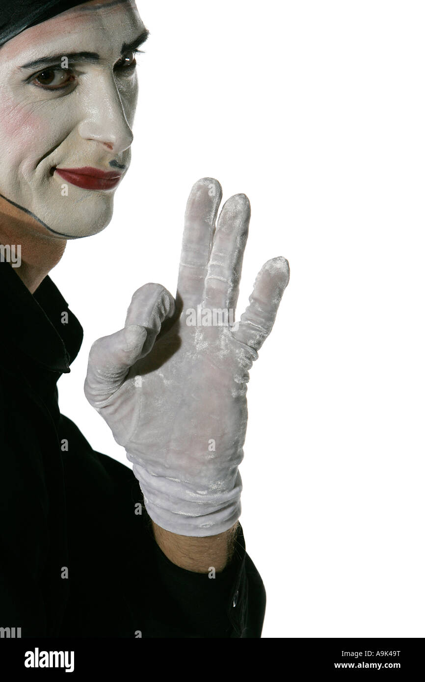 actor mime comedian three Stock Photo - Alamy