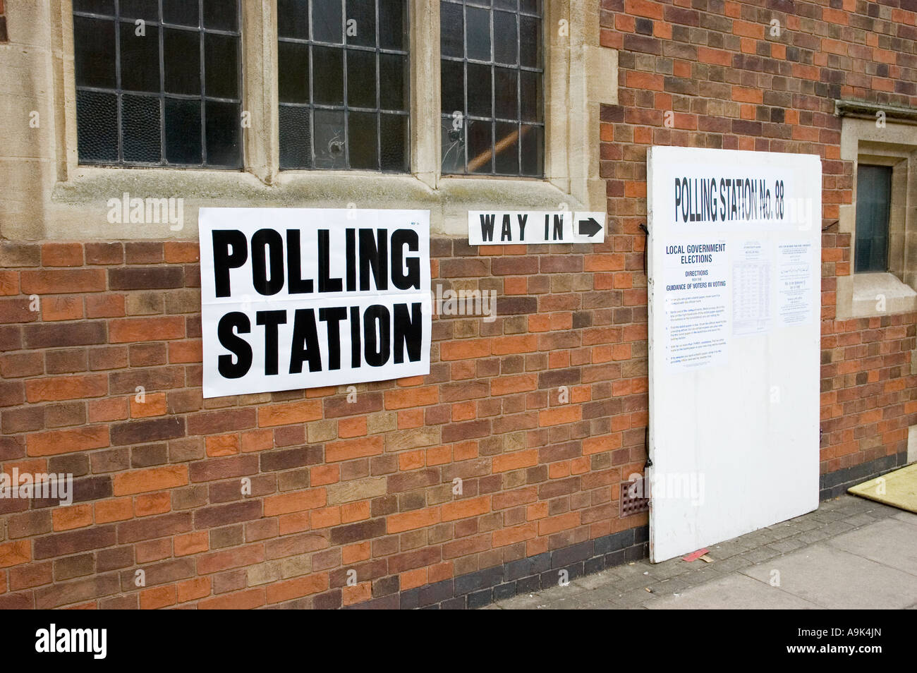 Polling Station set up at a local church Stock Photo - Alamy