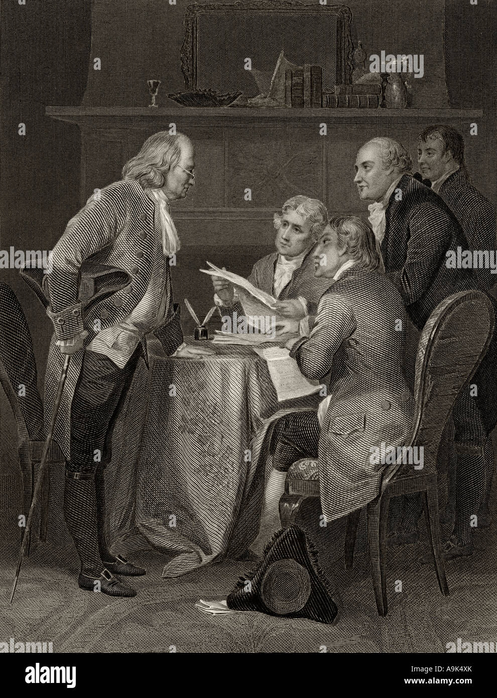 The Committee of Five drafting Declaration of Independence Stock Photo ... The Committee of Five drafting Declaration of Independence Stock Photo ...