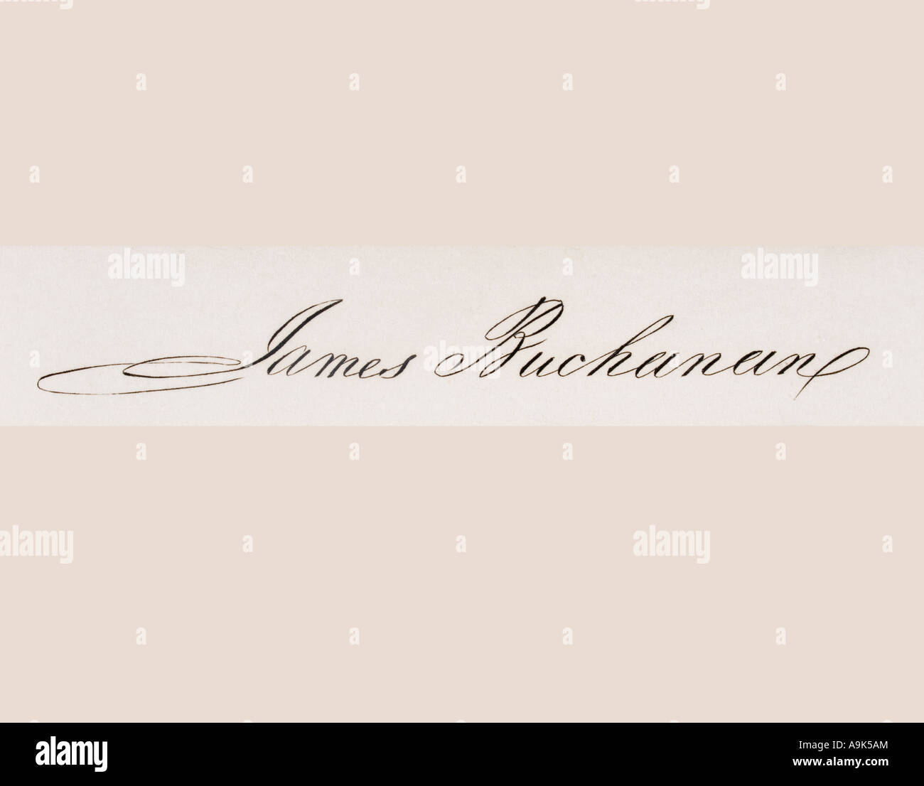 Signature of James Buchanan, 1791 - 1868. 15th President of the United ...