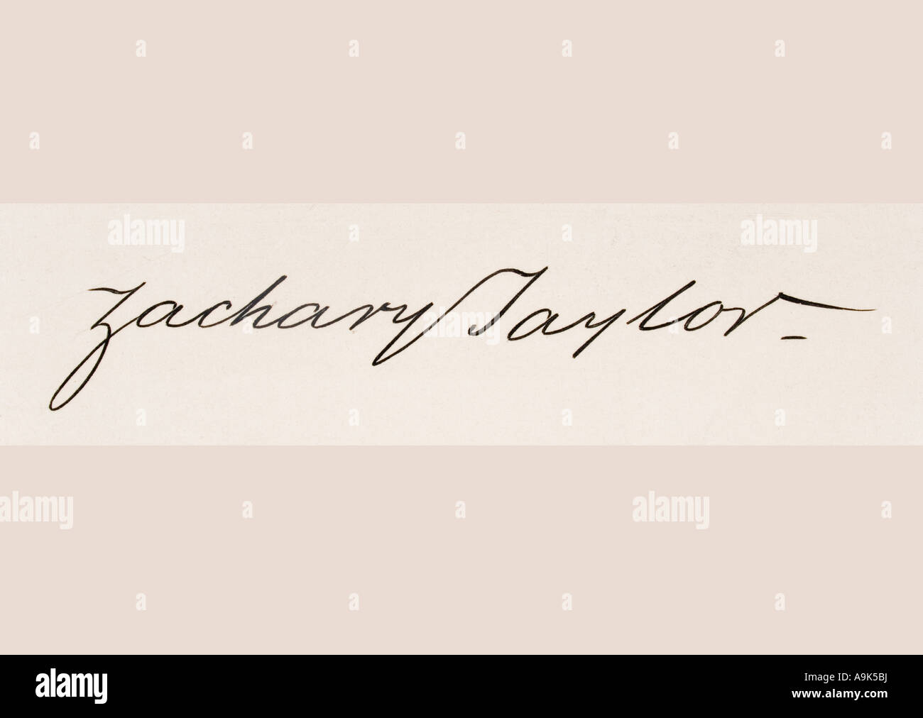 Signature of Zachary Taylor, 1784 - 1850. 12th president of the United ...