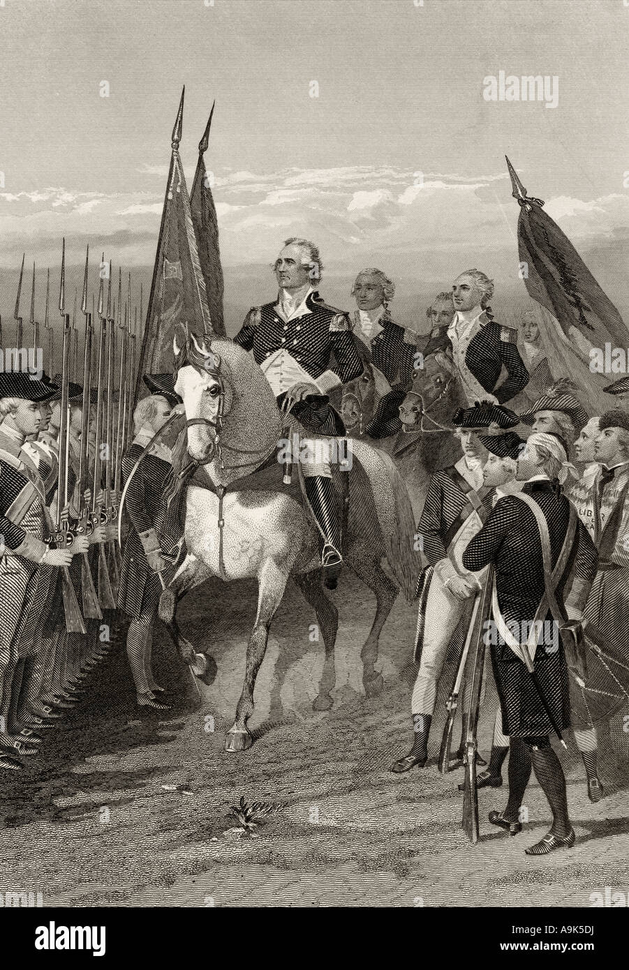 George Washington, 1732 - 1799. taking command of the army, 1775 Stock ...