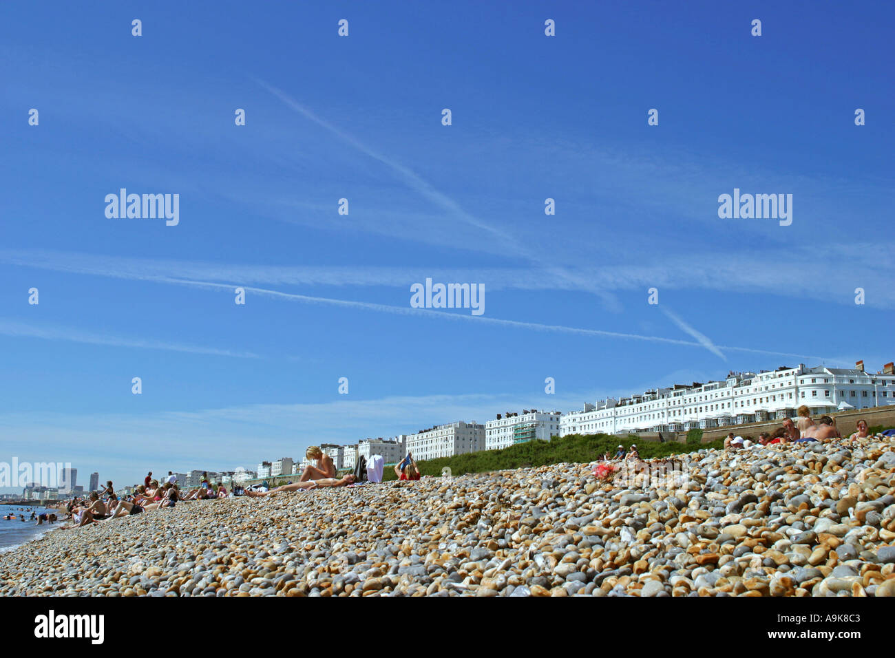 Summer sunbathers on Kemp Town beaches Brighton UK Stock Photo - Alamy