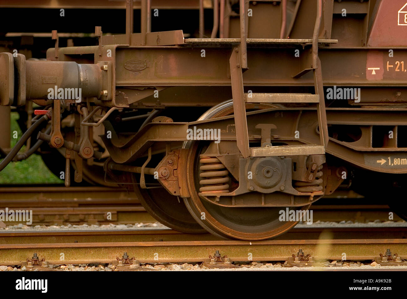 close up of train wheels Stock Photo - Alamy