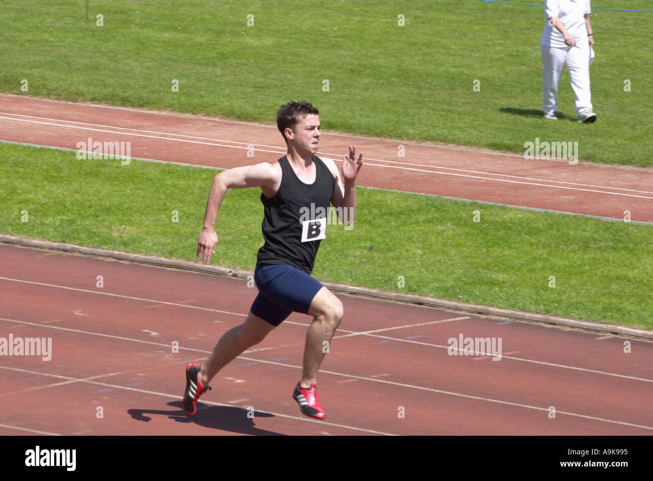 runner at an athletics competition Stock Photo - Alamy