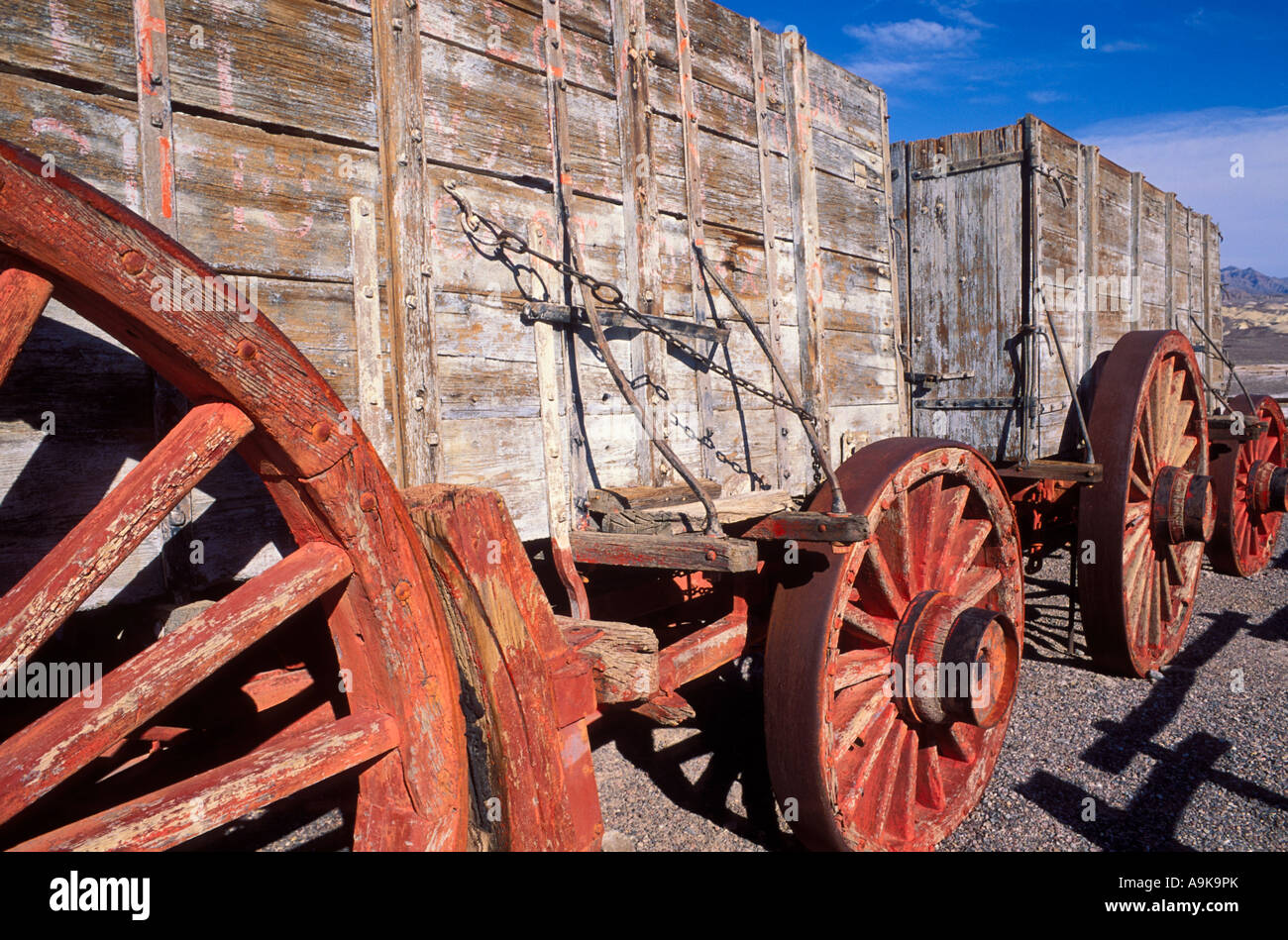 20 mule team wagons at the Harmony Borax Works Death Valley National ...
